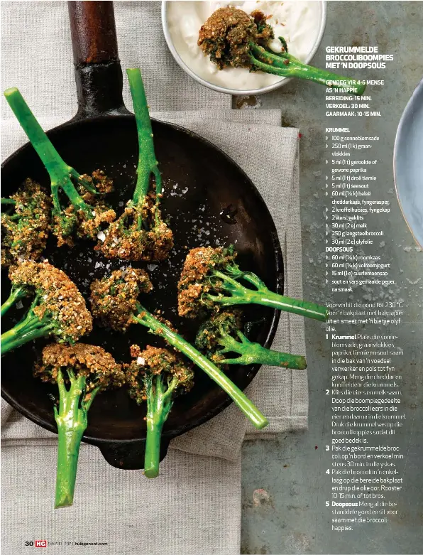 GEKRUMMELD­E BROCCOLI BOOMPIES MET ’N DOOPSOUS - PressReader