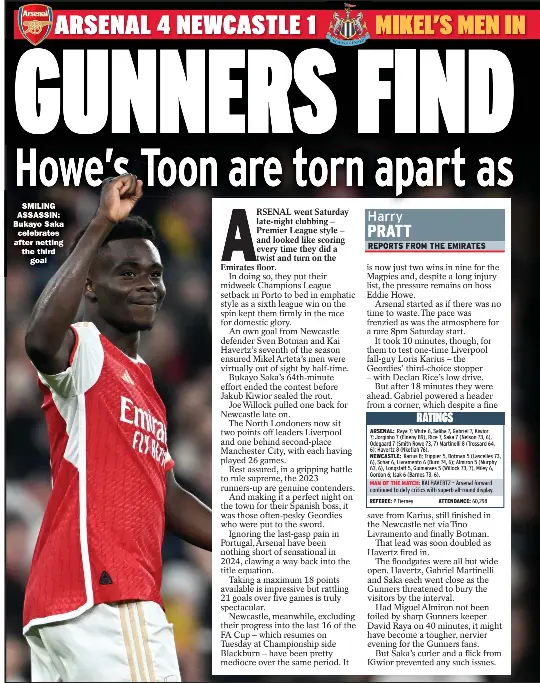GUNNERS FIND Howe’s Toon are torn apart as THEIR RANGE - PressReader