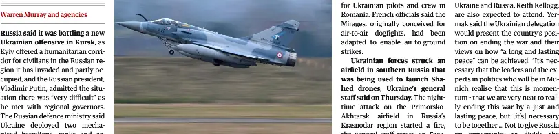 Ukraine war briefing: Putin admits situation ‘very difficult’ in Kursk as Kyiv forces mount new ...