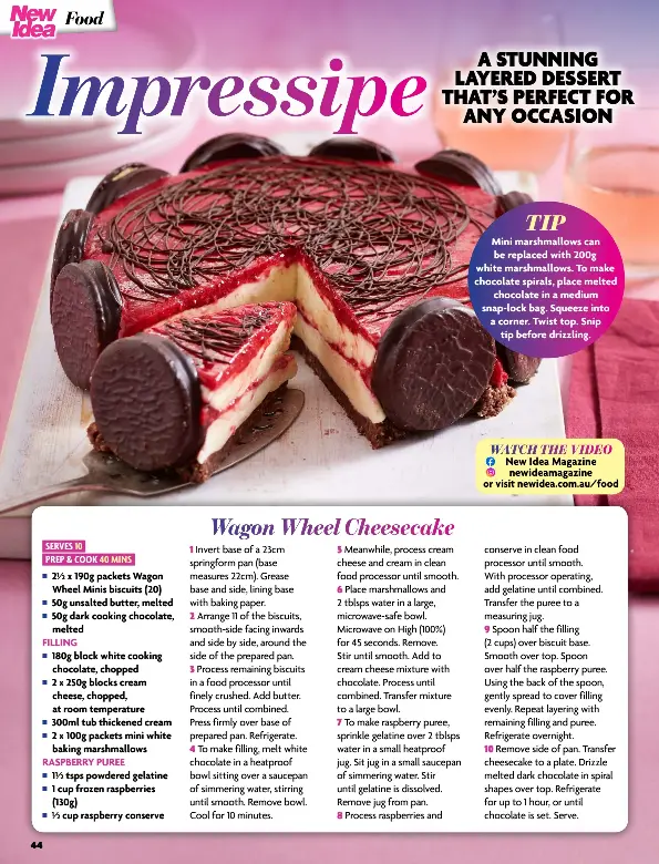 Impressipe Wagon Wheel Cheesecake - PressReader