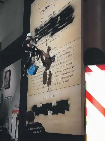 Protesters arrested after defacing Treaty of Waitangi exhibit - PressReader