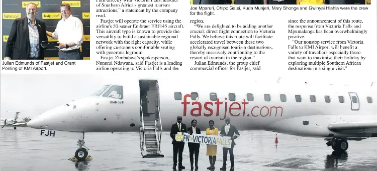 Flight from Vic Falls to KMI Airport to boost tourism - PressReader