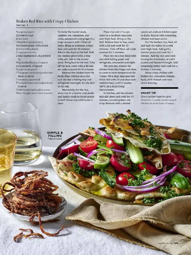 Broken Red Rice with Crispy Chicken - PressReader