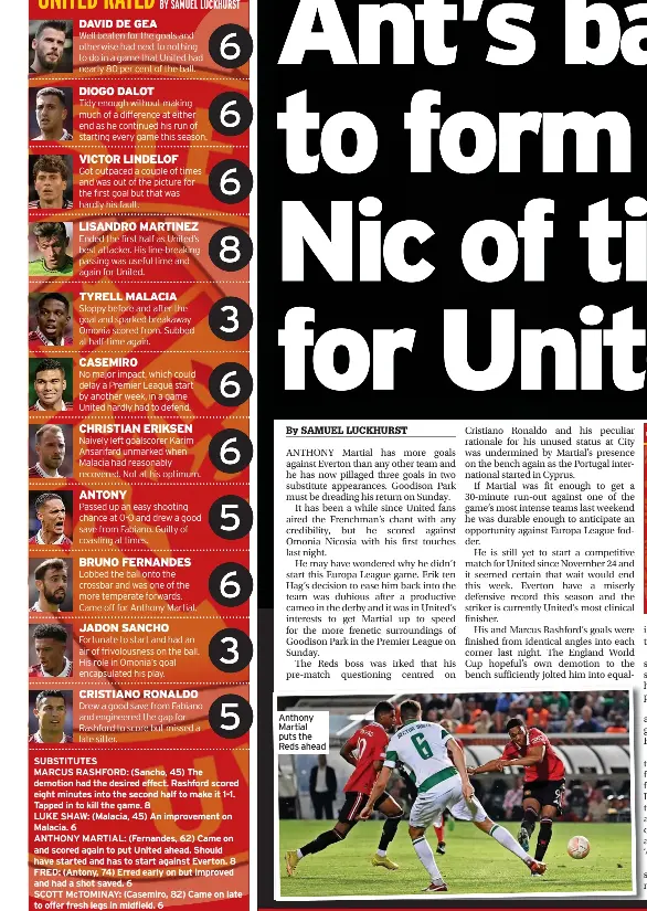 Ant’s back to form in Nic of time for United - PressReader