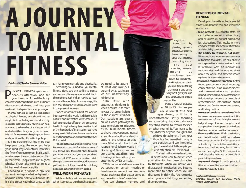 A JOURNEY TO MENTAL FITNESS - PressReader