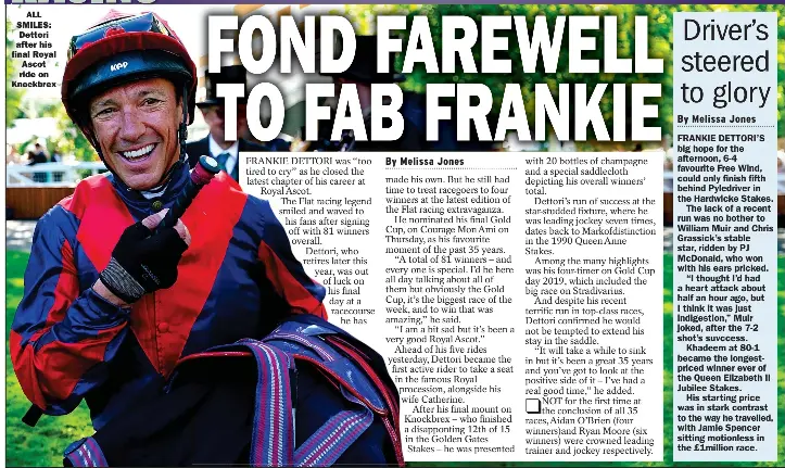 FOND FAREWELL TO FAB FRANKIE - PressReader