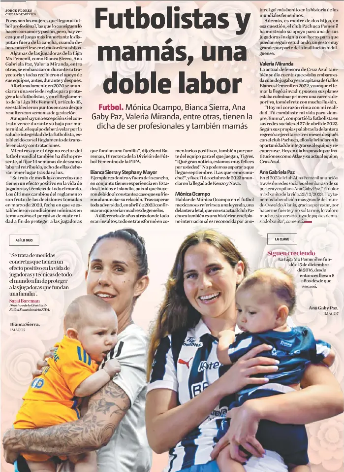 Futbolista­s y mamás, una doble labor - PressReader