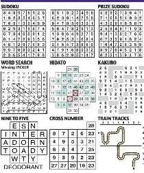 SOLUTIONS TO YESTERDAY’S PUZZLES - PressReader