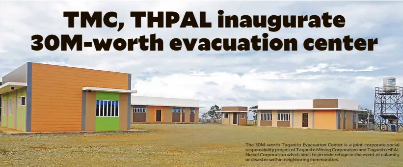 TMC, THPAL inaugurate 30M-worth evacuation center - PressReader