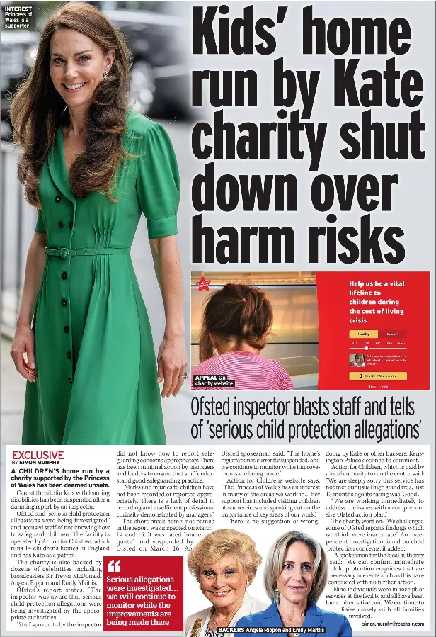 Kids’ home run by Kate charity shut down over harm risks - PressReader