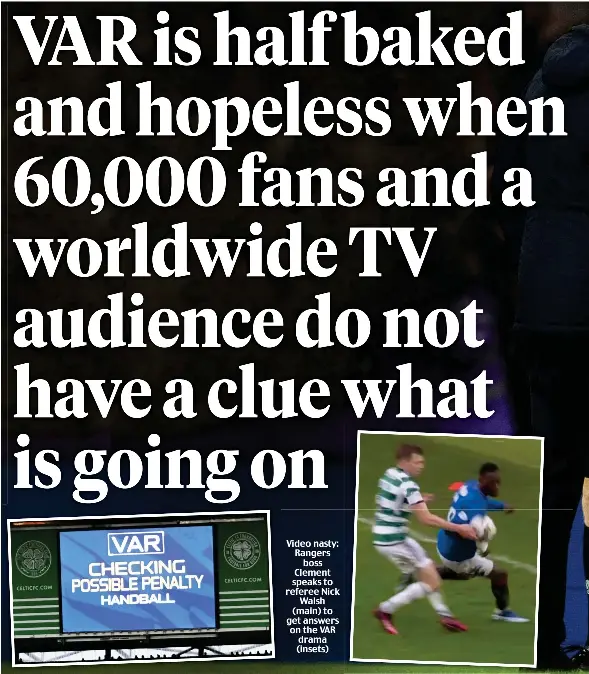 VAR is half baked and hopeless when 60,000 fans and a worldwide TV ...