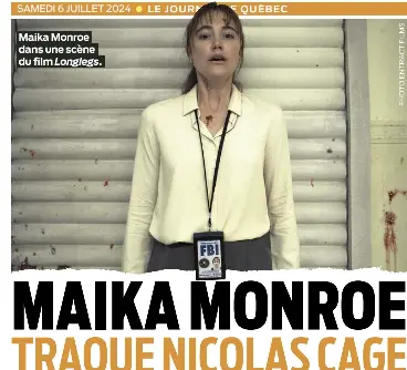 MAIKA MONROE TRAQUE NICOLAS CAGE - PressReader