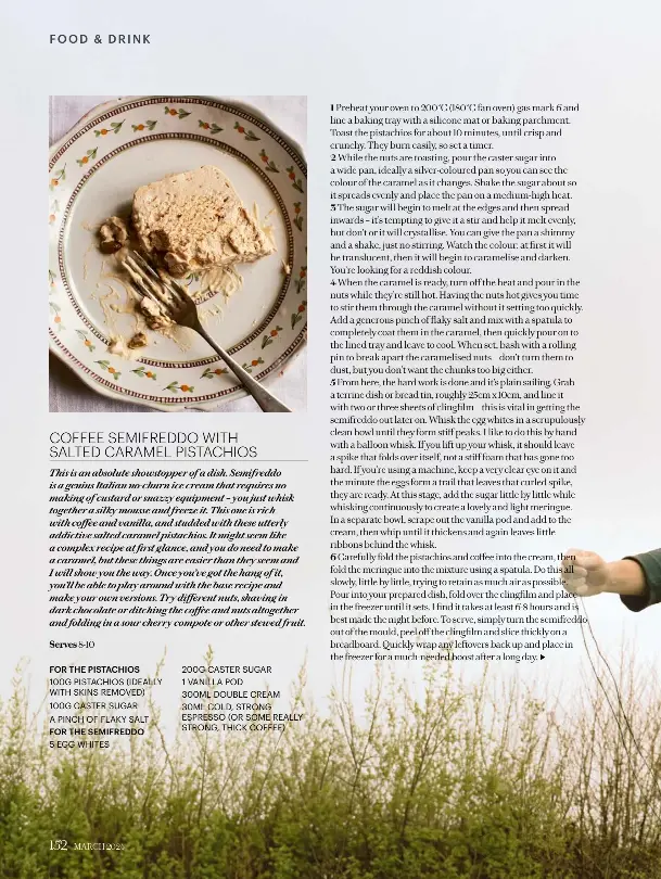 COFFEE SEMIFREDDO WITH SALTED CARAMEL PISTACHIOS - PressReader
