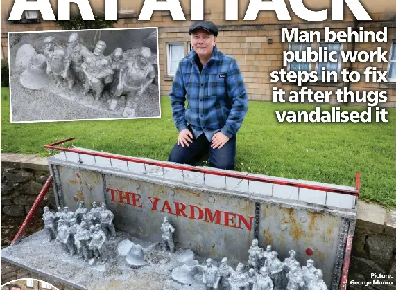 ART ATTACK Man behind public work steps in to fix it a er thugs vandalised it - PressReader