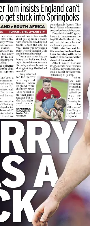 Flanker Tom insists England can’t wait to get stuck into Springboks curry has a kick - PressReader