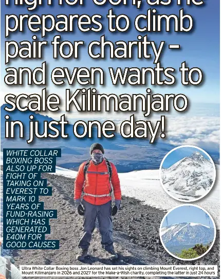 No mountain two high for Jon, as he prepares to climb pair for charity ...