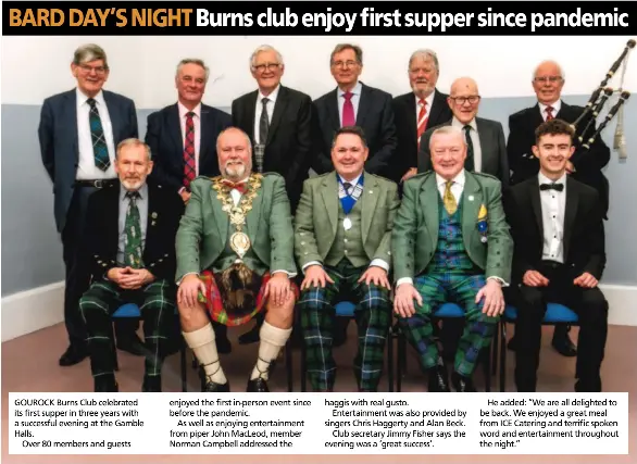 Burns club enjoy first supper since pandemic - PressReader