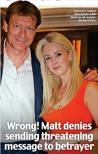 Wrong! Matt denies sending threatenin­g message to betrayer - PressReader