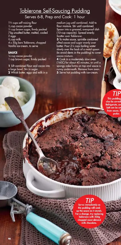 Toblerone Self-saucing Pudding - PressReader