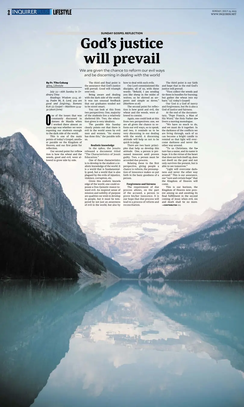 God’s justice will prevail - PressReader
