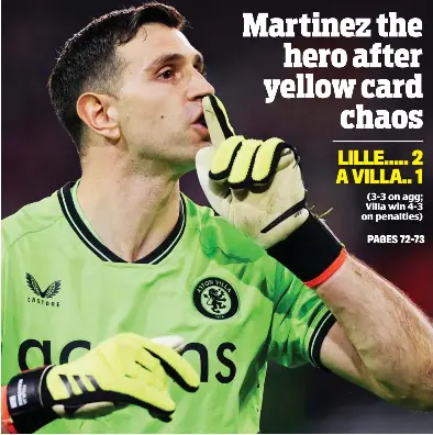 Martinez the hero after yellow card chaos - PressReader