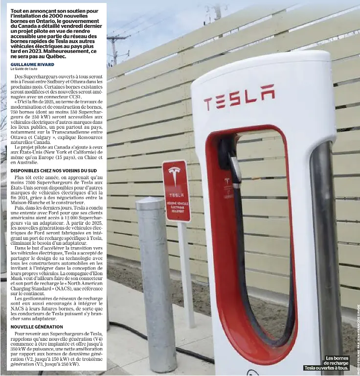 BORNES DE TESLA OUVERTES À TOUS : VOICI DES DÉTAILS POUR LE CANADA ...