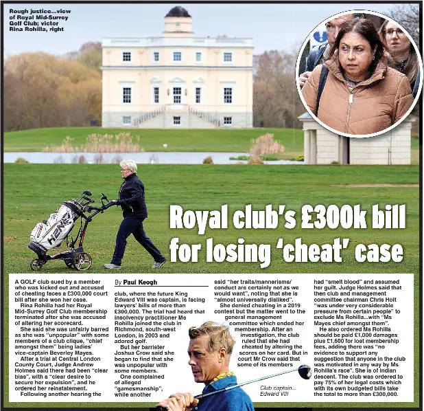 Royal club’s £300k bill for losing ‘cheat’ case - PressReader