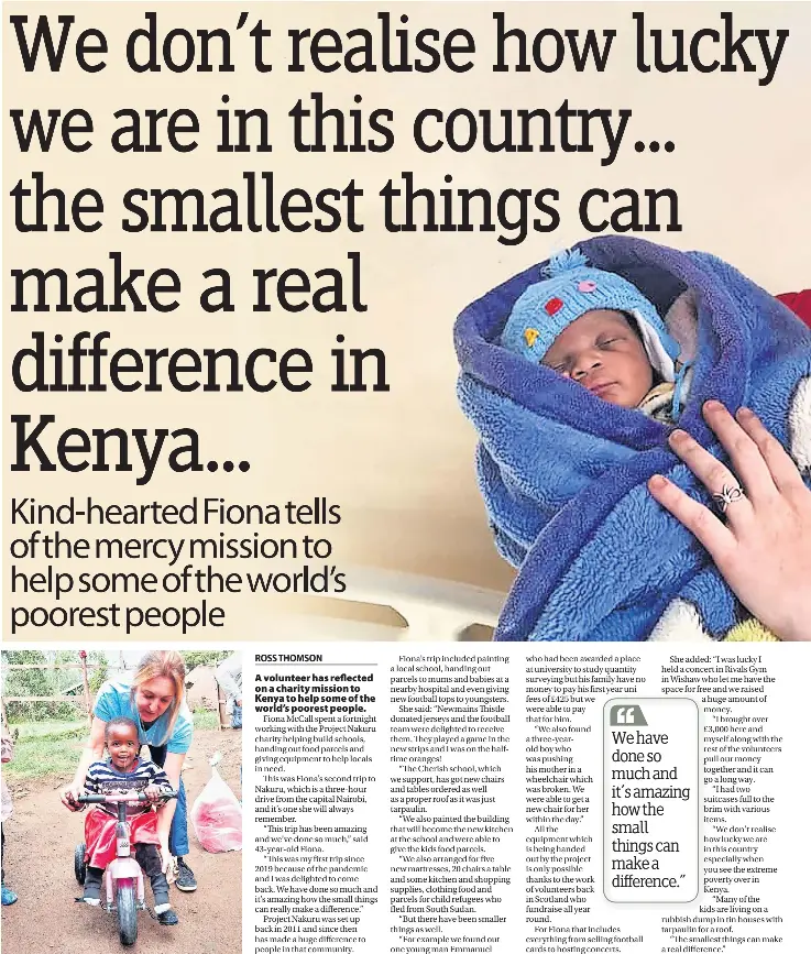 We don’t realise how lucky we are in this country... the smallest things can make a real ...