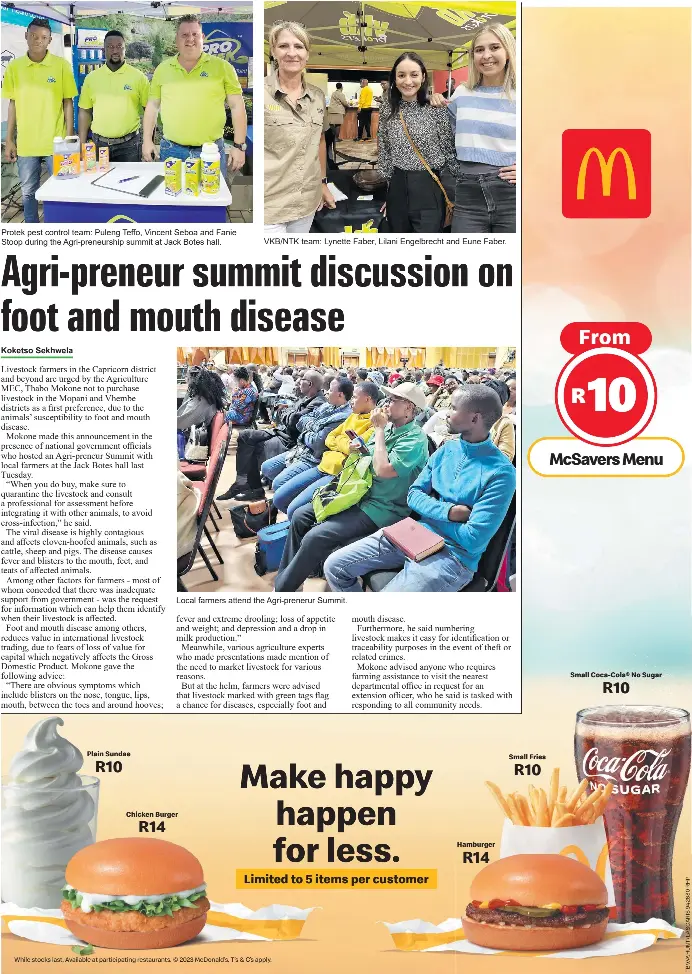 Agri-preneur summit discussion on foot and mouth disease - PressReader
