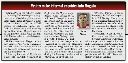 Pirates make informal enquiries into Mogaila - PressReader