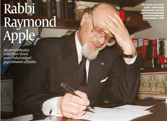 Rabbi Raymond Apple - PressReader