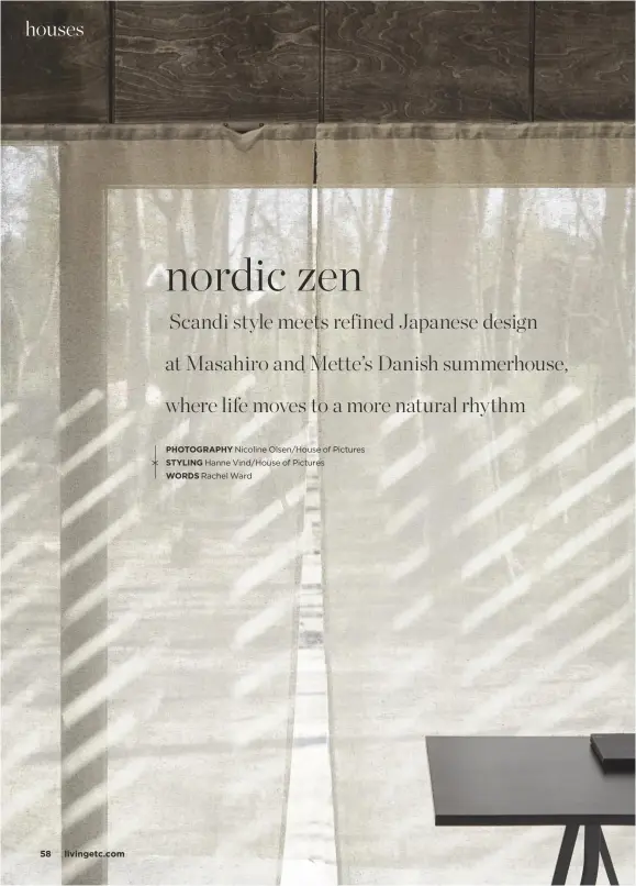 Architects Masahiro and Mette blended Scandi and Japanese styles to create their contempora­ry ...