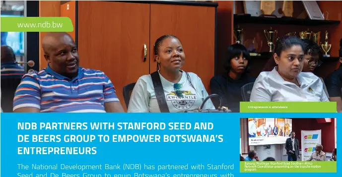 NDB PARTNERS WITH STANFORD SEED AND DE BEERS GROUP TO EMPOWER BOTSWANA ...