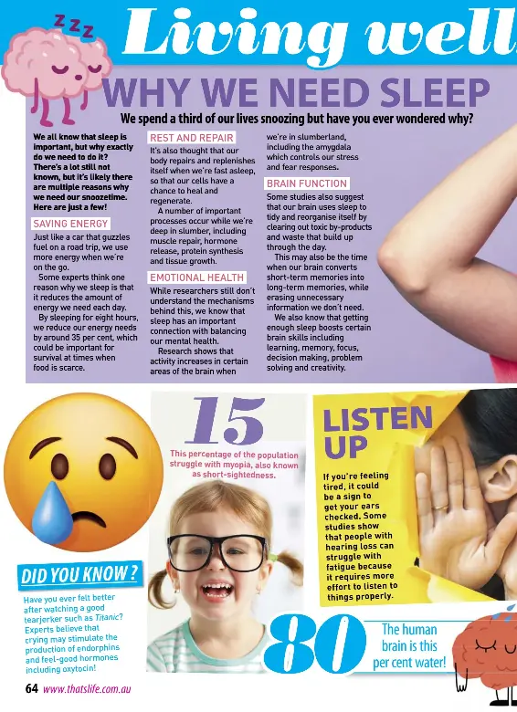 WHY WE NEED SLEEP - PressReader