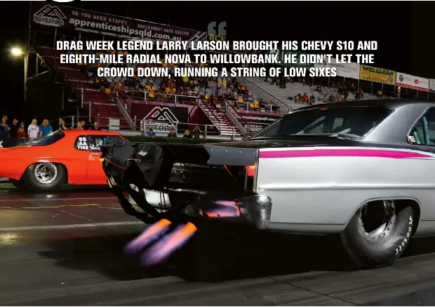 DRAG WEEK LEGEND LARRY LARSON BROUGHT HIS CHEVY S10 AND EIGHTH-MILE ...