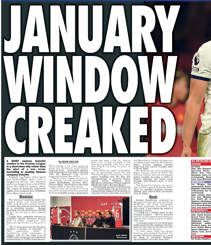 JANUARY WINDOW CREAKED - PressReader