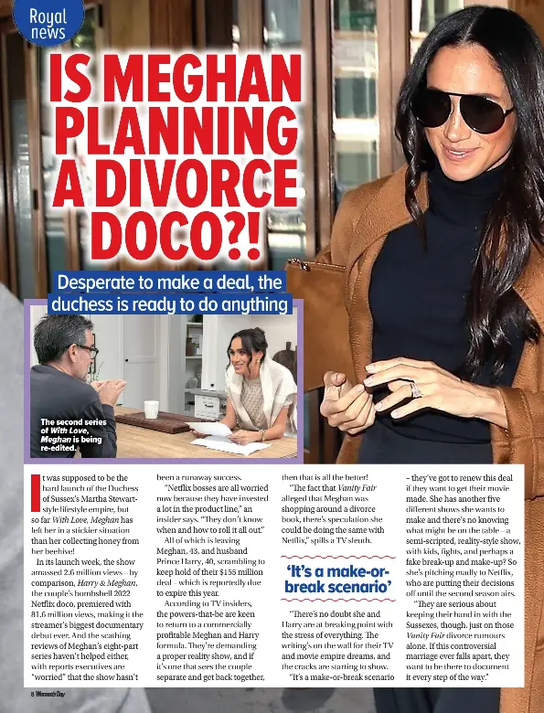 IS MEGHAN PLANNING A DIVORCE DOCO?! - PressReader