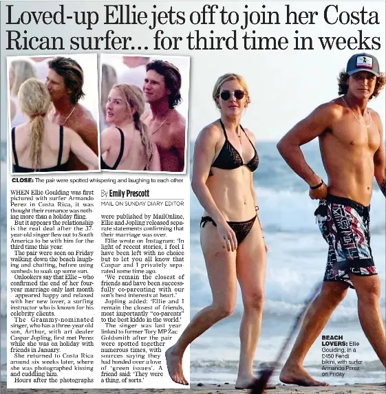 Loved-up Ellie jets off to join her Costa Rican surfer... for third time in weeks - PressReader