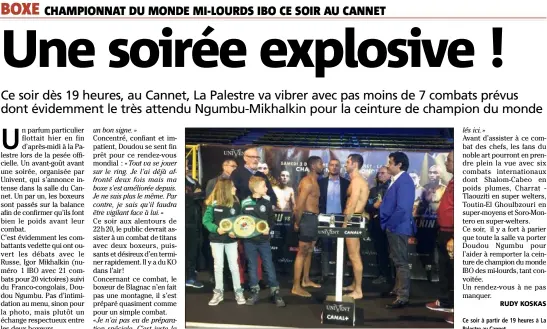 BOXE Une soirée explosive ! - PressReader