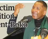 BNF is a victim of the coalition arrangemen­t-Boko - PressReader