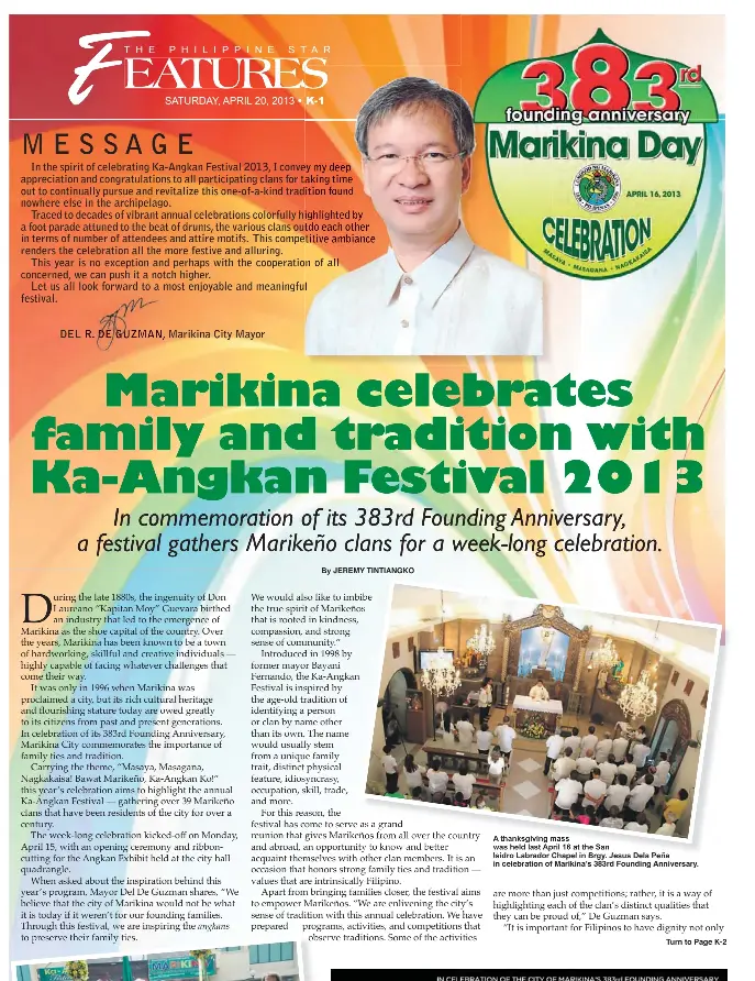 Marikina celebrates family and tradition with Ka-Angkan Festival 2013 ...