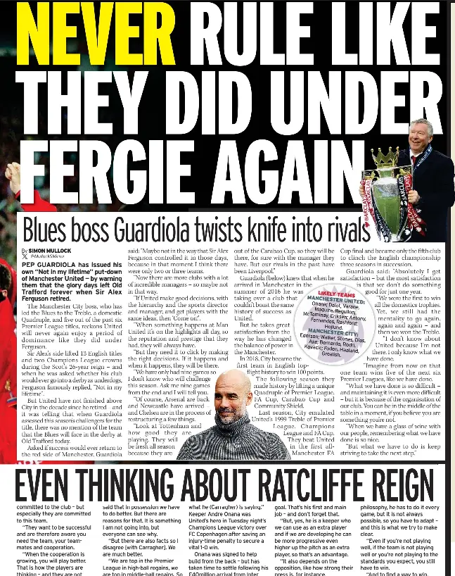 NEVER RULE LIKE THEY DID UNDER FERGIE AGAIN - PressReader