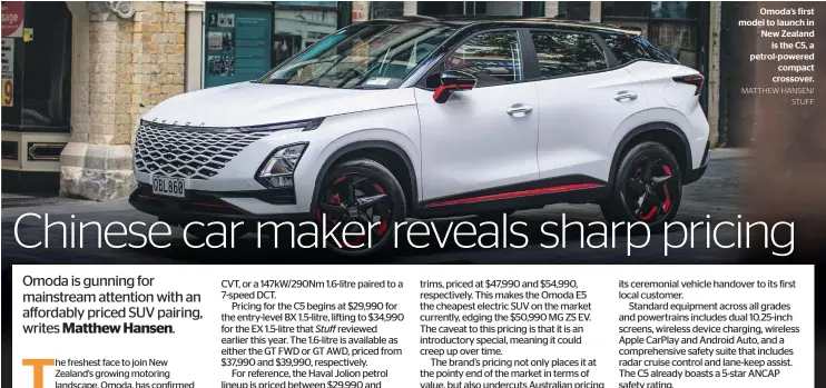 Chinese car maker reveals sharp pricing - PressReader