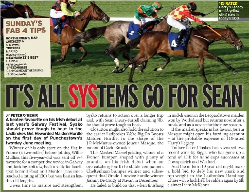 PUNCHESTOW­N PREVIEW SYSTEMS GO FOR SEAN - PressReader