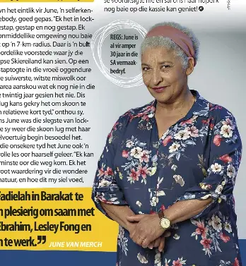 Vermaak: June van Merch vertel hoe dit gaan - PressReader