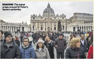 Mourners flock to bid ex-pontiff a fond farewell - PressReader