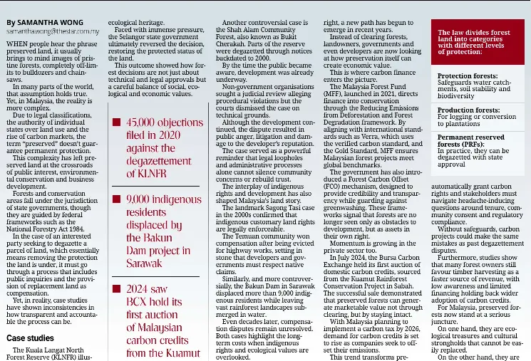 Preserved forests under threat - PressReader