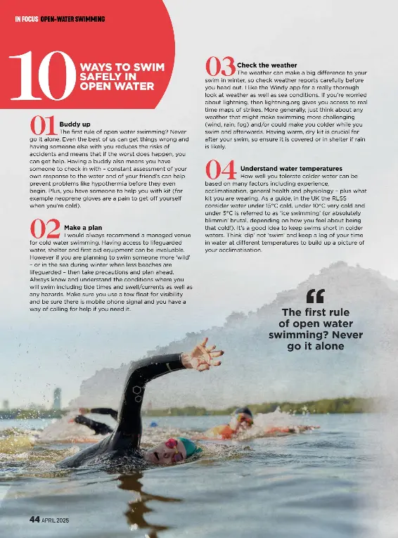 10 WAYS TO SWIM SAFELY IN OPEN WATER - PressReader