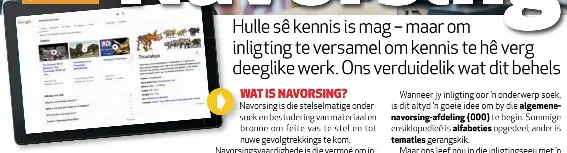 Vir jou skooltake: So werk behoorlike navorsing - PressReader