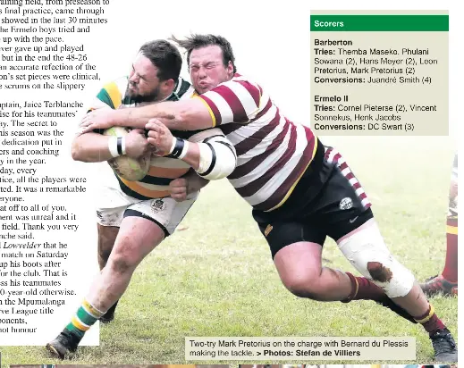 Barberton Rugby Club - champions of Mpumalanga - PressReader